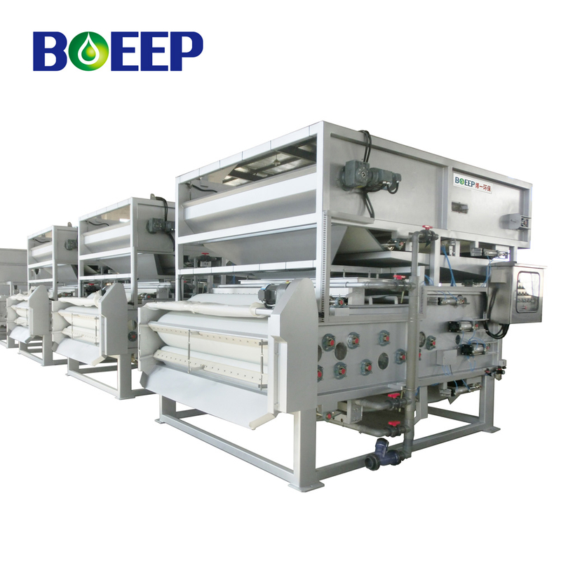 Compact Belt Press Dehydrator for Chemical Wastewater Sludge Cake Solid ...