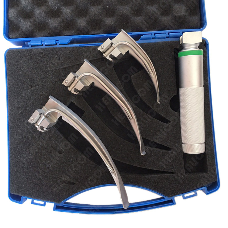 HBL-I/G Stainless steel Adult Fiber Optic Anesthesia Laryngoscope Set ...